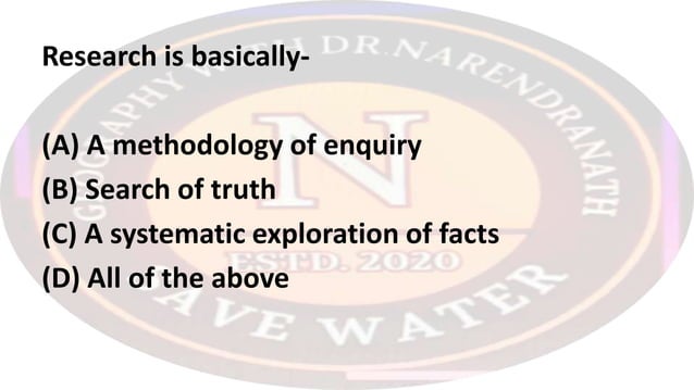 PhD entrance exam Research Methodology MCQ | PPTX | Science