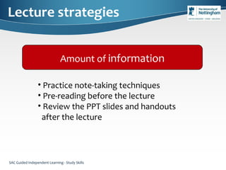 Listening to Lectures | PPT
