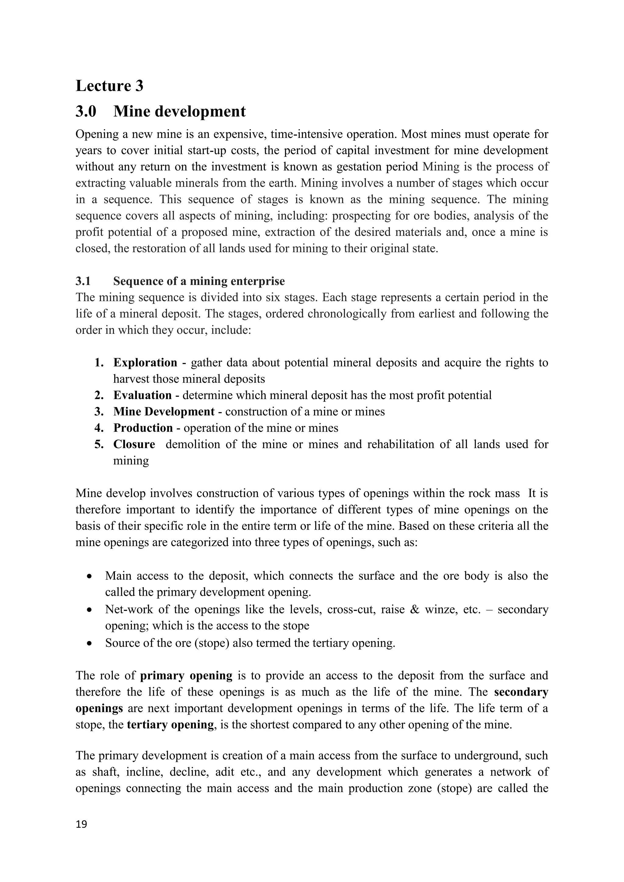 Lectures on metal mining | PDF