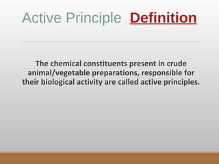 Lectures 03 Active principles of drugs and pharmacopeas | PPT