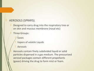 Lectures 04 Dosage forms, Doses of Drugs and Drug Administration | PPT