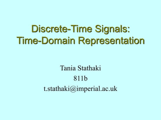 Lectures 1-2 Time-Domain Characterization of LTI Discrete-Time Systems.ppt