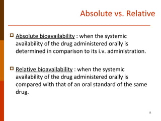Lectures 11 Bioavailability | PPT