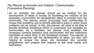 Lectures 5 rup 2185 roles of planners | PPTX