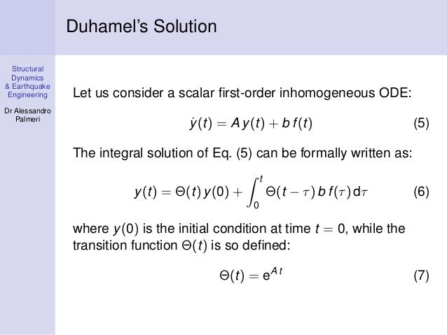 Duhamel Integral - Duhamel's integral - Wikipedia, the free ...