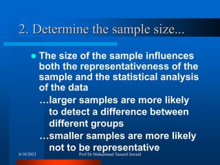 Lecture Sampling Methods by Prof: Dr Tauseef Jawaid.ppt