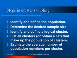 Lecture Sampling Methods by Prof: Dr Tauseef Jawaid.ppt