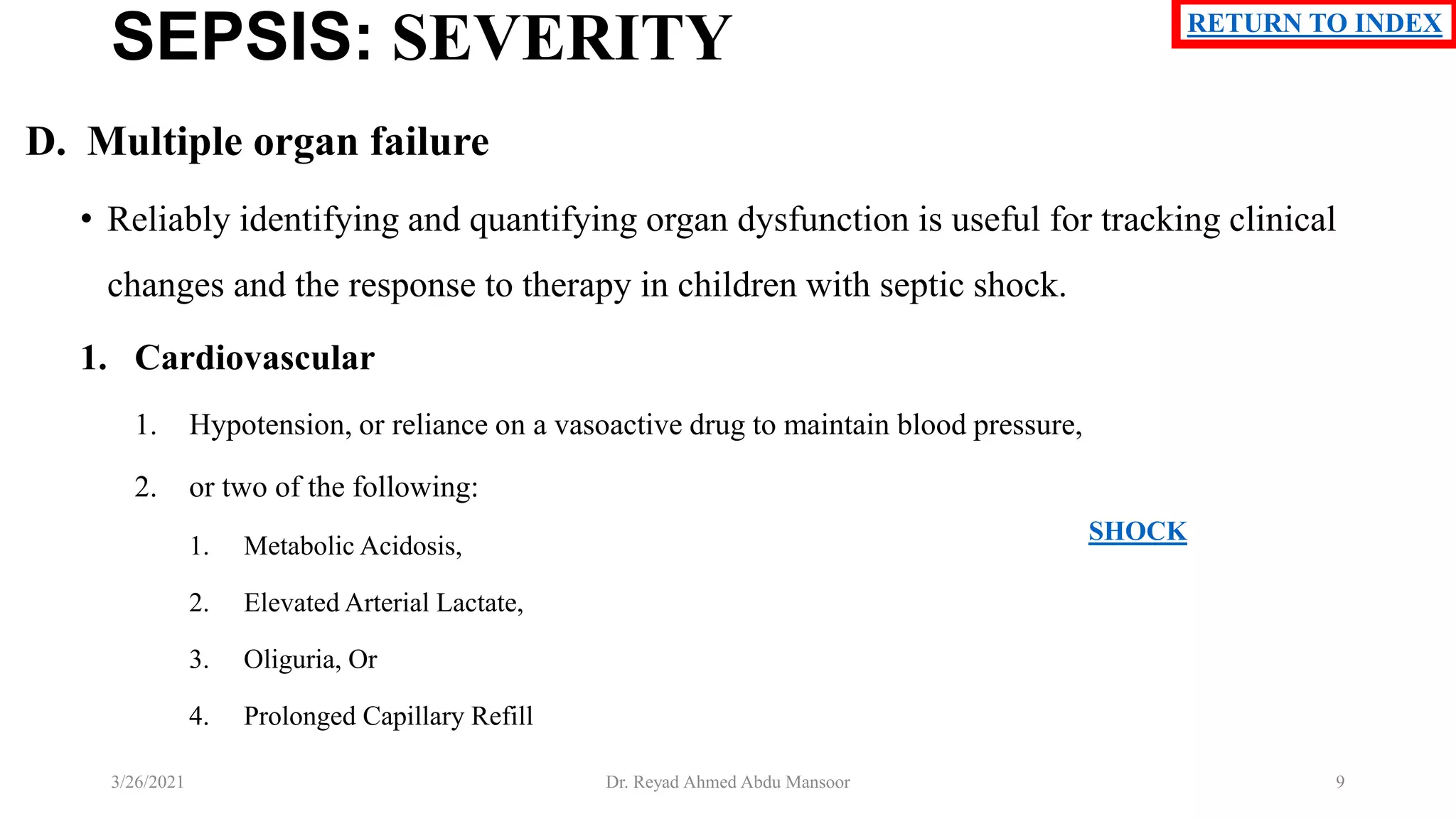 Lecture sepsis in children | PPTX
