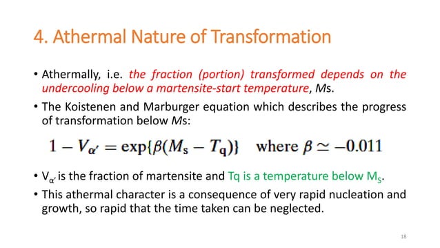 Phase Transformation in Steel-Lecture Series- D (Displacive ...