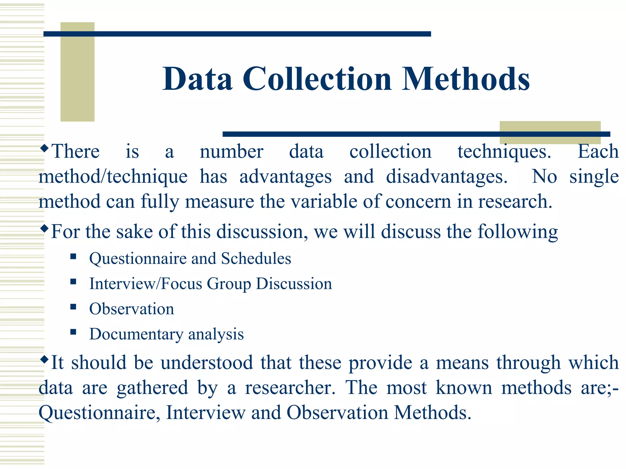 data collection methods | PPT