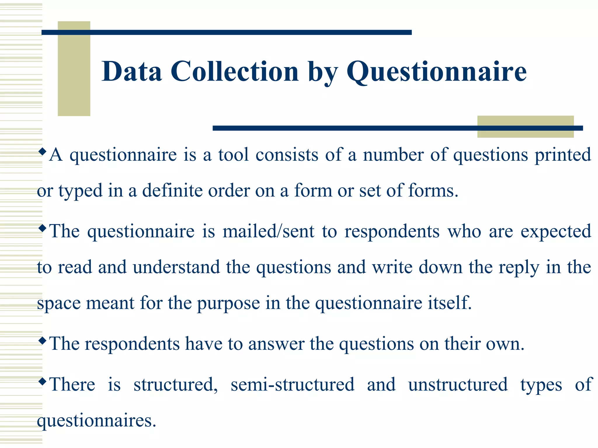 data collection methods | PPT | Free Download
