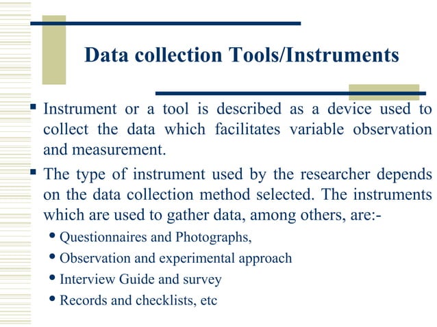 data collection methods | PPT | Free Download