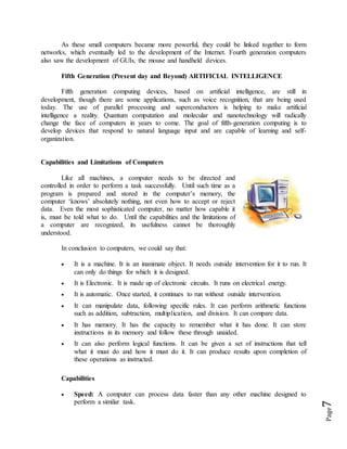 Lecture series 1 computer fundamentals | DOCX | Operating Systems ...