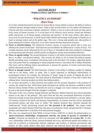 Lecture seven politics as power-part two | PDF