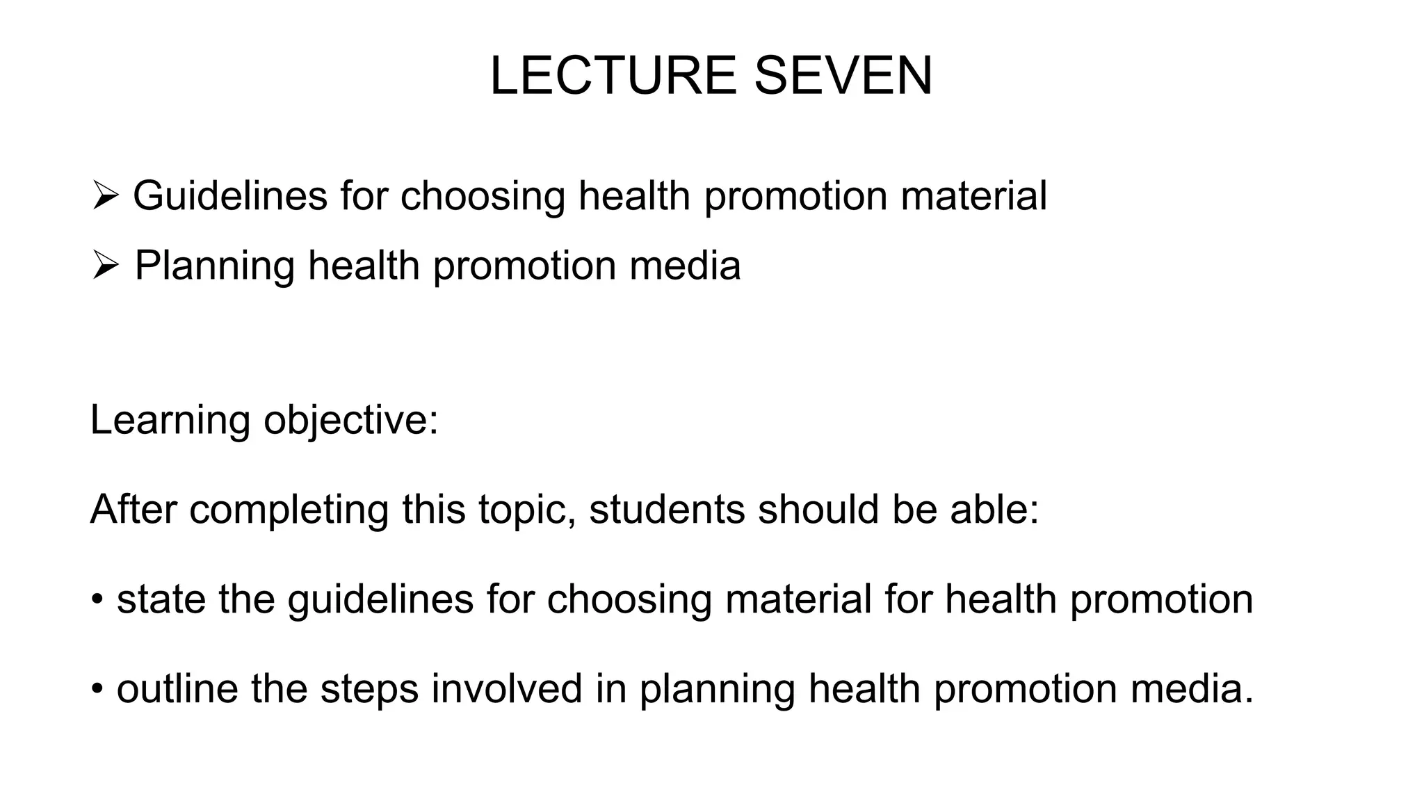 Guidelines for choosing health promotion material | PDF