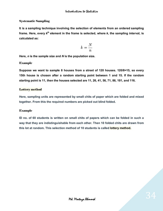 Lecture sheet on basic statistics | PDF