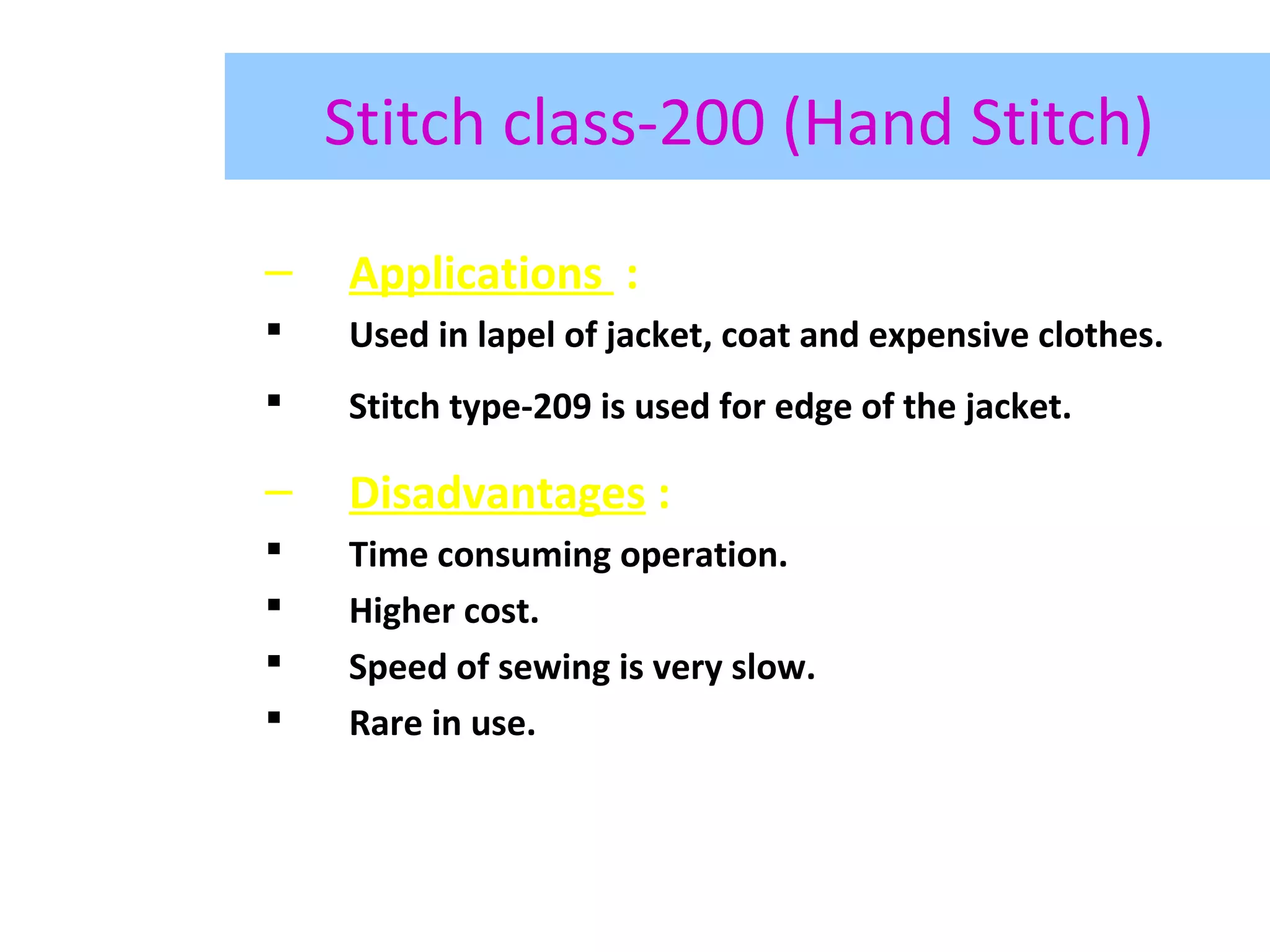 stitch classification | PPT