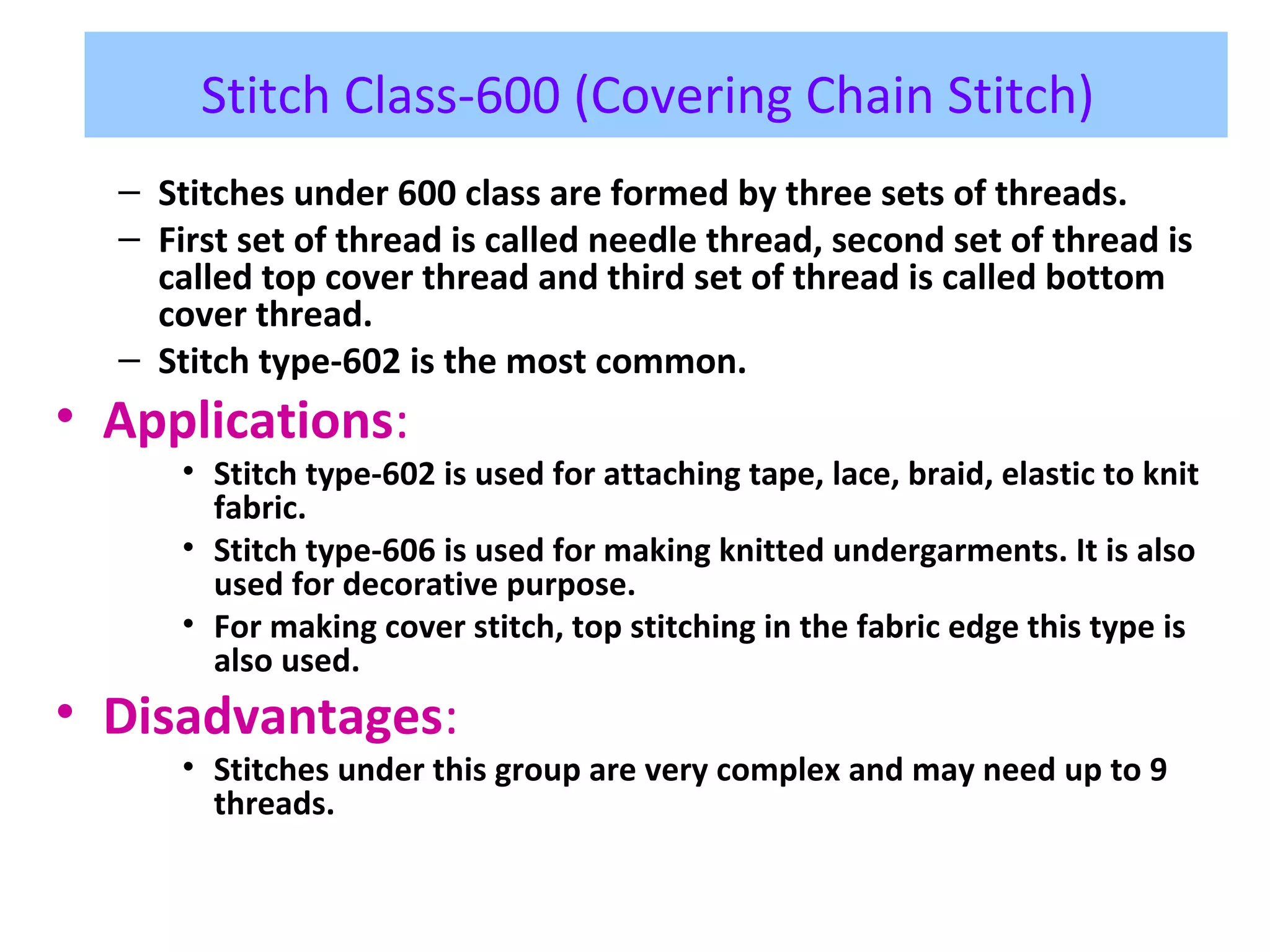 stitch classification | PPT