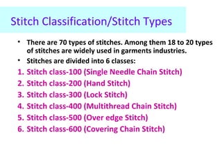 stitch classification | PPT