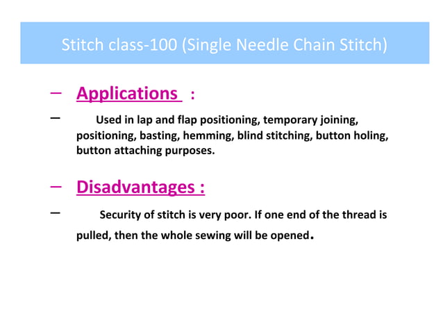 stitch classification | PPT