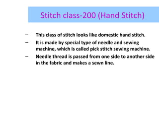stitch classification | PPT