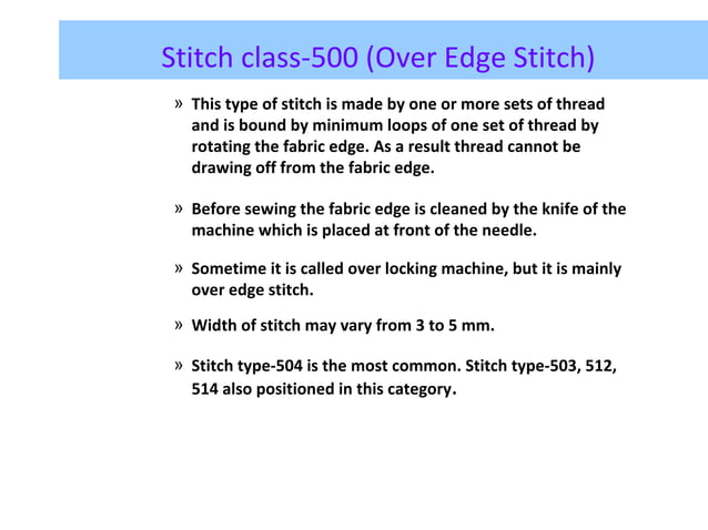 stitch classification | PPT