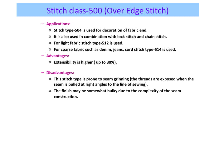 stitch classification | PPT