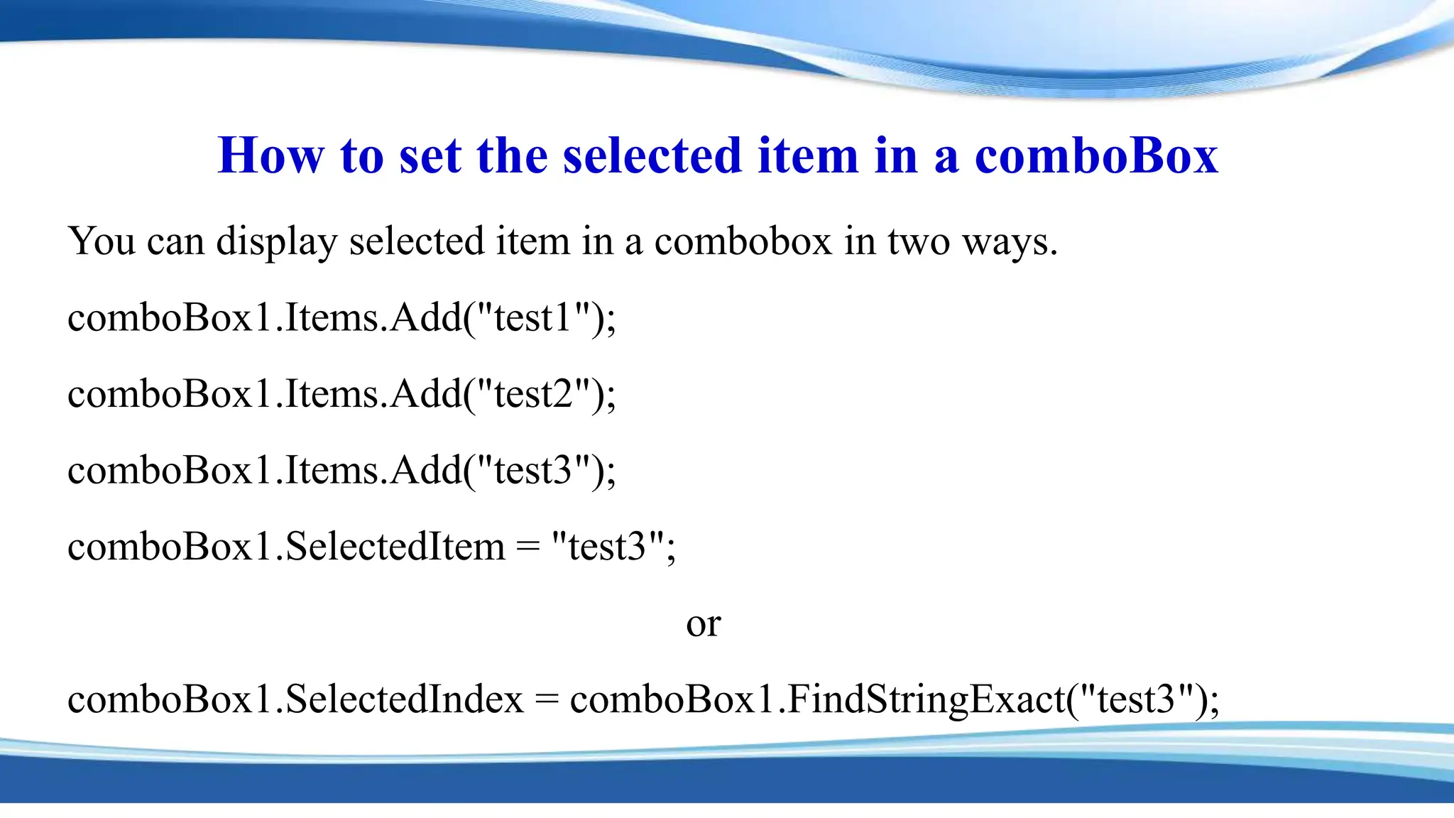 ComboBox in C#.pptxhshshzzjzhzjzhzhzhjsh | PPT