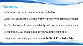 ComboBox in C#.pptxhshshzzjzhzjzhzhzhjsh | PPT