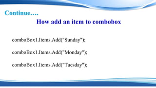 ComboBox in C#.pptxhshshzzjzhzjzhzhzhjsh | PPT