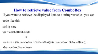 ComboBox in C#.pptxhshshzzjzhzjzhzhzhjsh | PPT