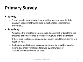 Lecture six abdominal injuries | PPT