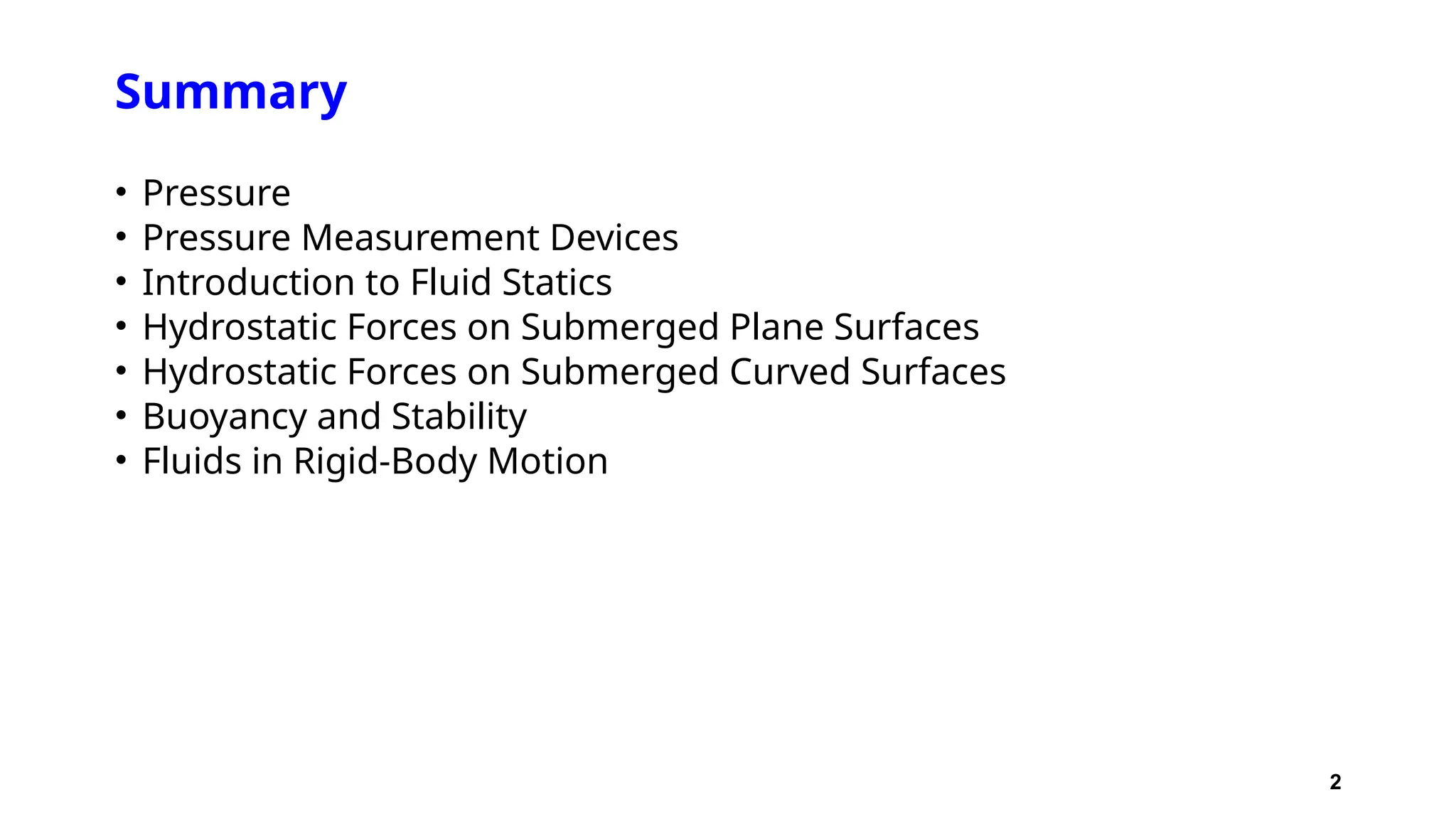 Lecture Slide Model for Fluid Pressure and Statics.pptx