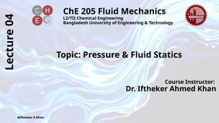 Lecture Slide Model for Fluid Pressure and Statics.pptx