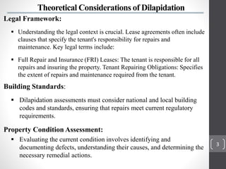 Lecture slide on Dilapidation_QTS 502 Measurement of Alteration & Maint ...
