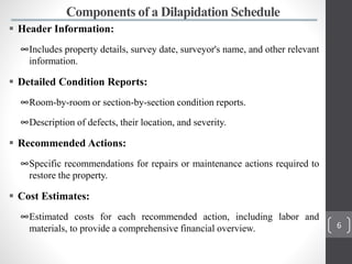 Lecture slide on Dilapidation_QTS 502 Measurement of Alteration & Maint ...