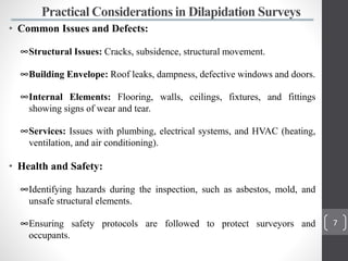 Lecture slide on Dilapidation_QTS 502 Measurement of Alteration & Maint ...