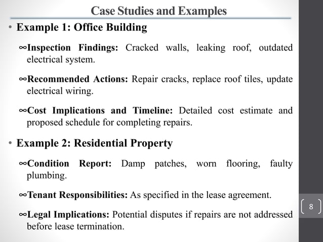 Lecture slide on Dilapidation_QTS 502 Measurement of Alteration & Maint ...