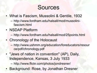 Fascism, Adolf Hitler, National Socialism and the Holocaust | PPT
