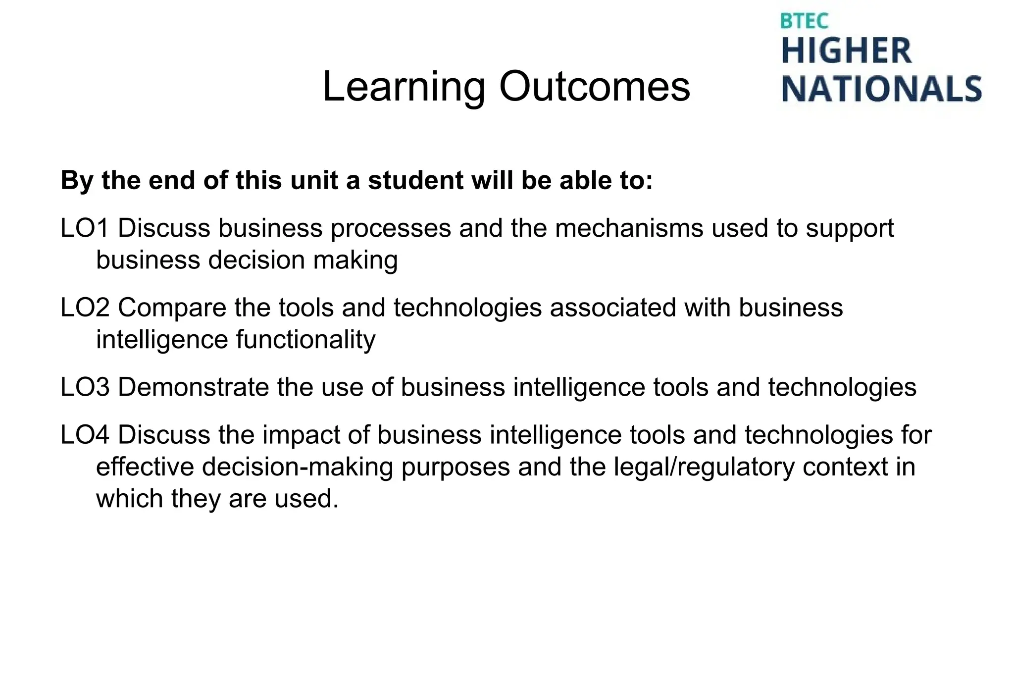 Lecture Slides - Introduction to Unit 57. BI.ppt
