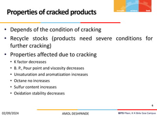 Lecture Slides - Thermal cracking, visbreaking and delayed coking ...