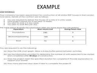 Lecture slides5; LINE OF BALANCE PROGRAMMING | PPTX