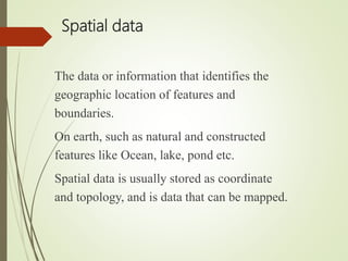 Spatial data for GIS | PPTX