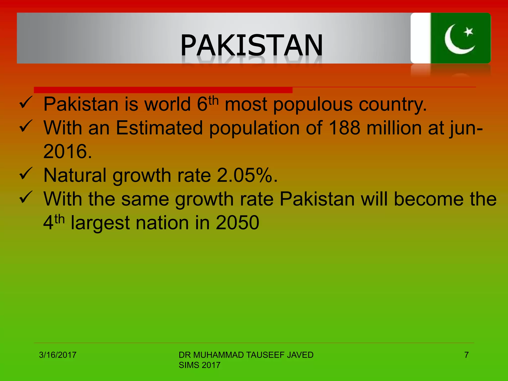 Demography And Population of Pakistan | PPSX