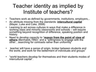 Lecture: Teacher identity and impact on literacy | PPT | Education