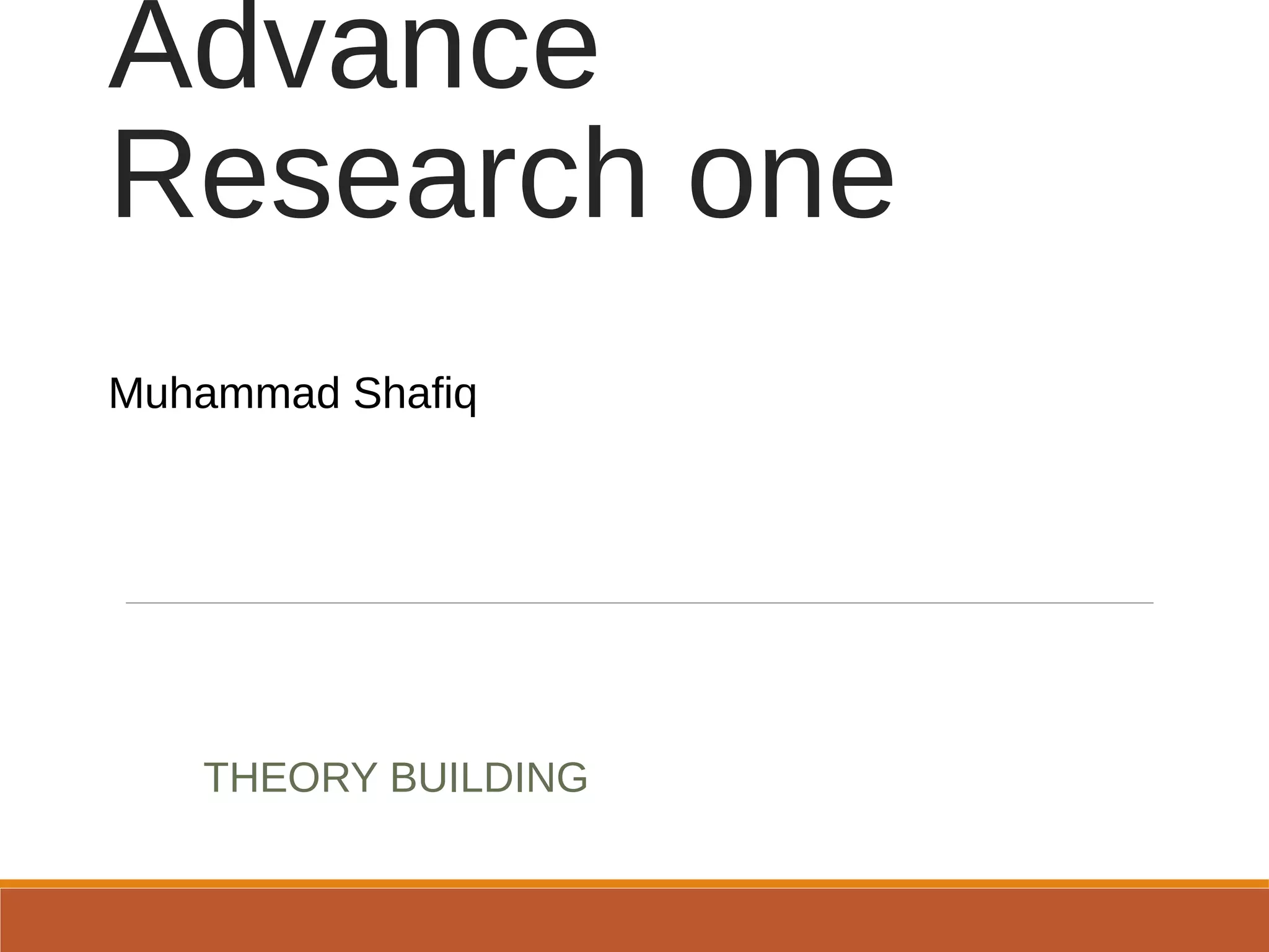 Theory building lecture-3 | PPT