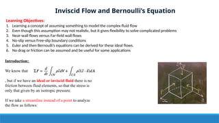 Lecture Three on Euler and Bernoulli Equations | PPTX