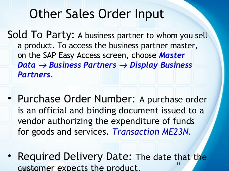 The Sales Order Process in SAP ERP