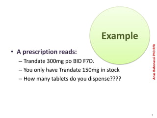 Hospital Pharmacy: Lecture Three | PDF