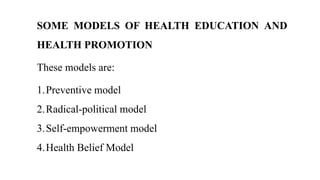 Health education and health promotion | PDF